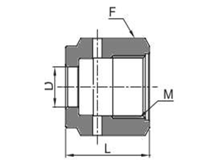 High flow female head nut
